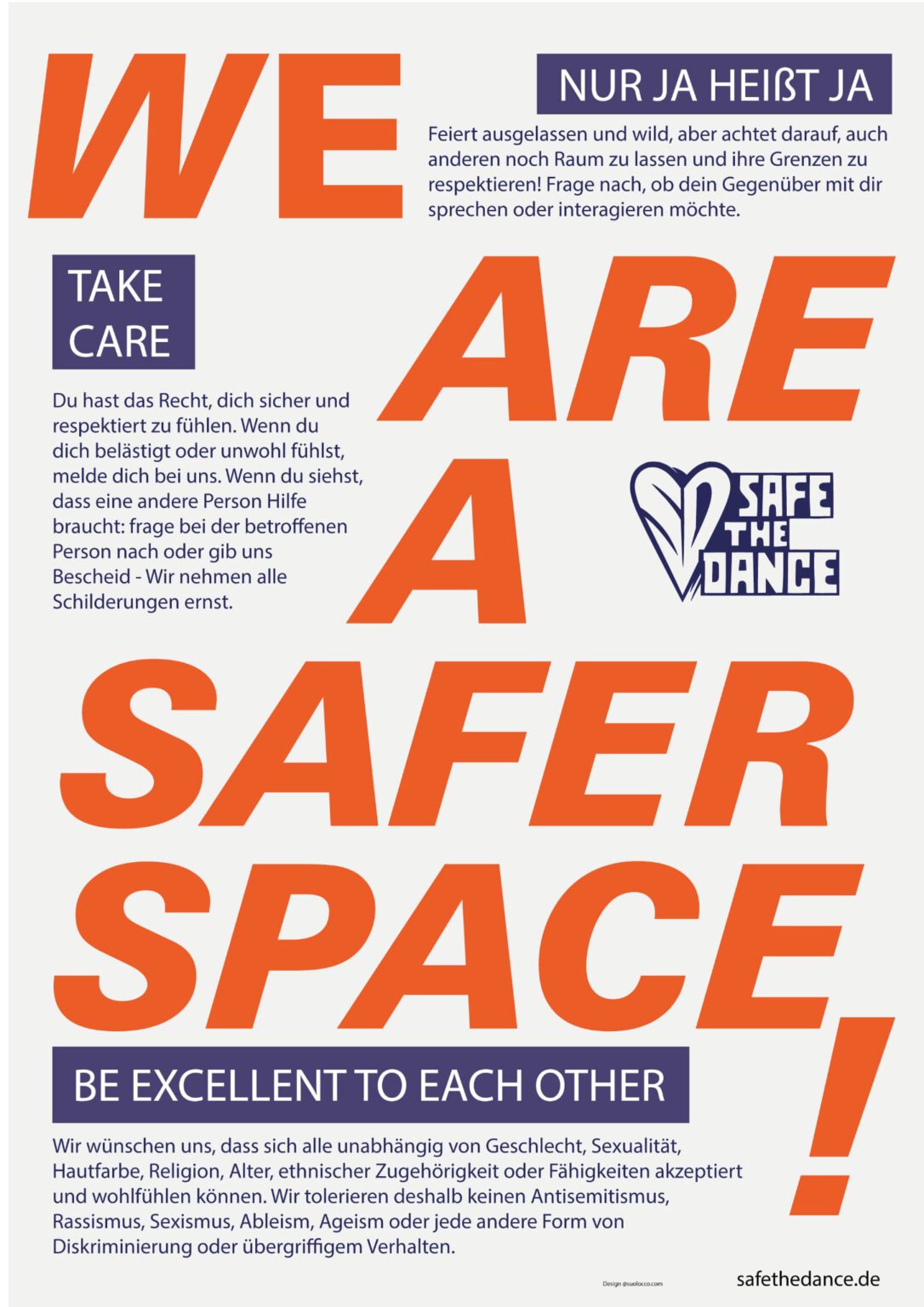 Awareness Poster - Safe the Dance